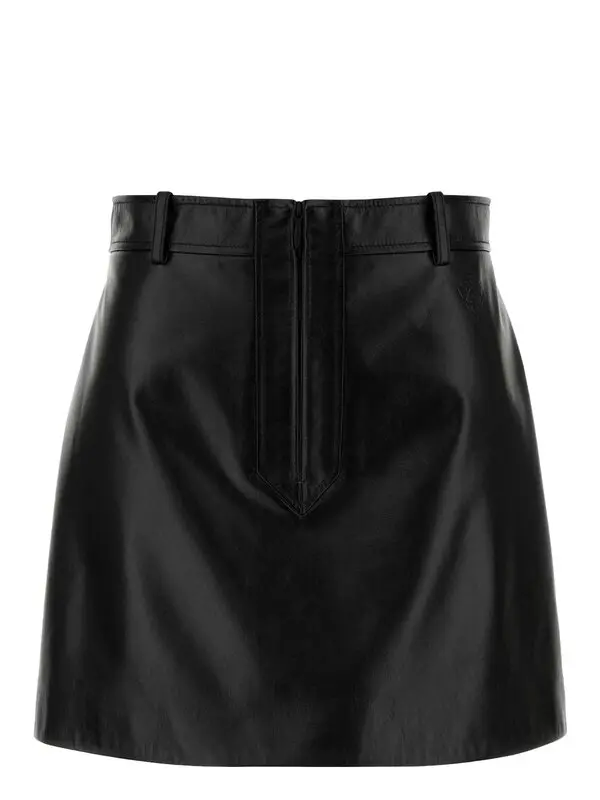 Gucci Leather Mini Skirt - Black