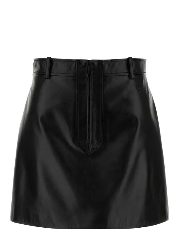 Gucci Leather Mini Skirt - Black