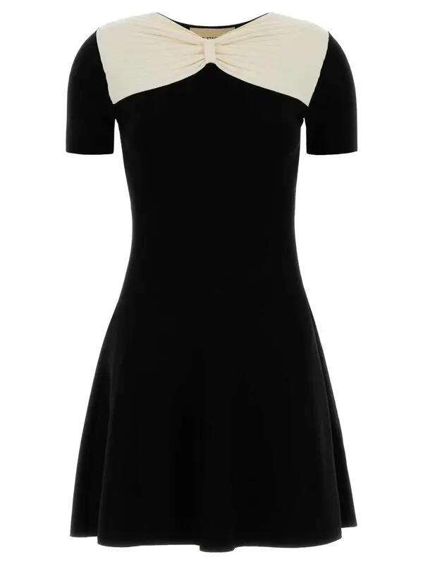 Valentino Garavani Viscose Blend Mini Dress - Black