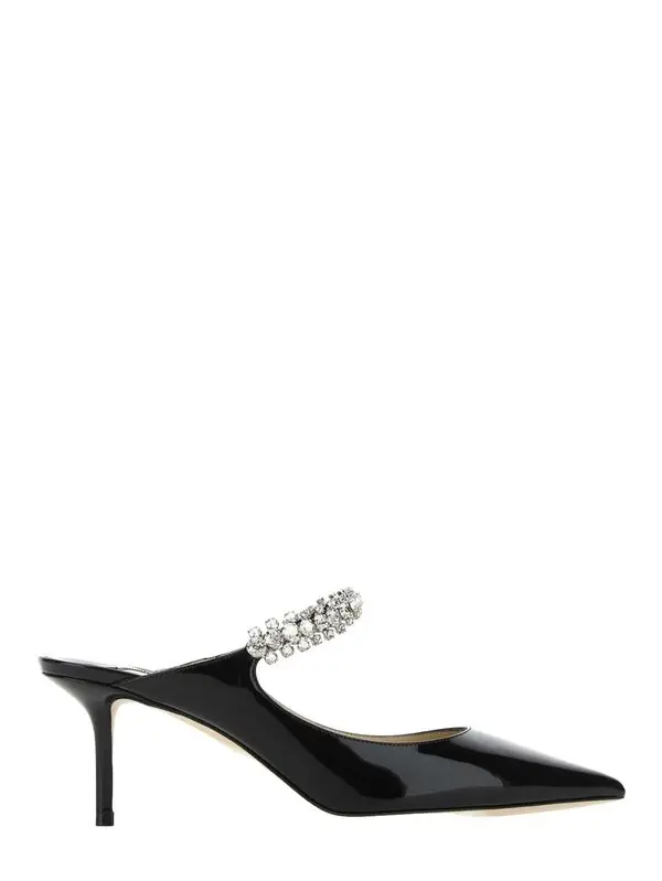 JIMMY CHOO Leather Bing 65 Mules - Black