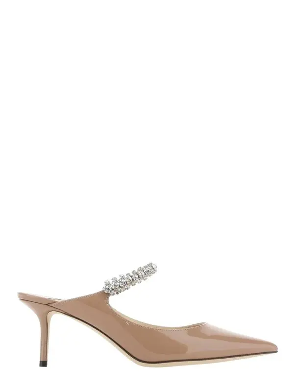 JIMMY CHOO Skin Leather Bing 65 Mules - Pink