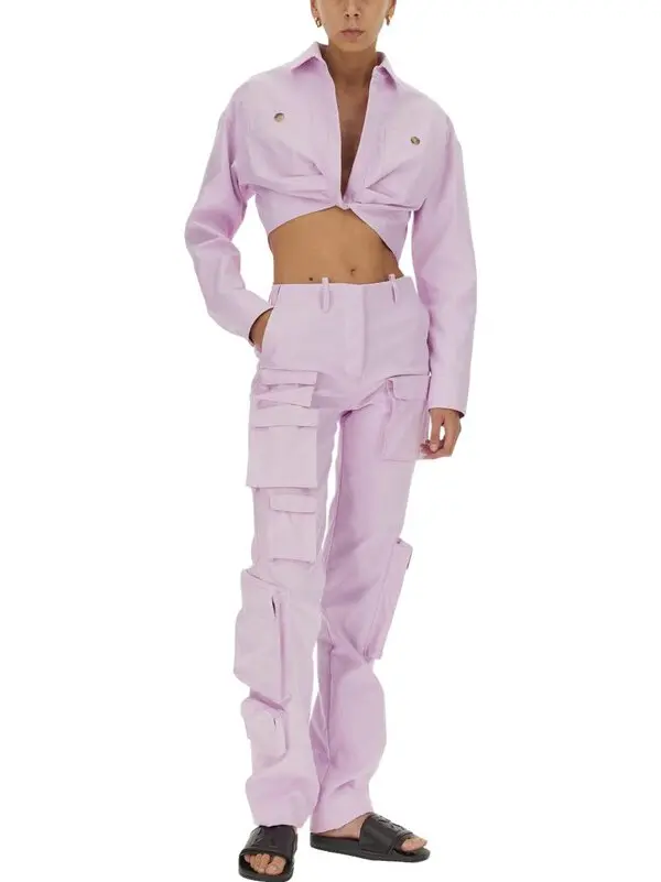Off-White Cotton Jacket - Purple
