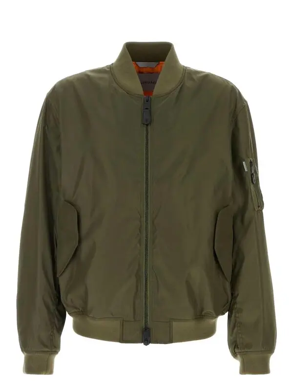 Balenciaga Nylon Bomber Jacket - Green