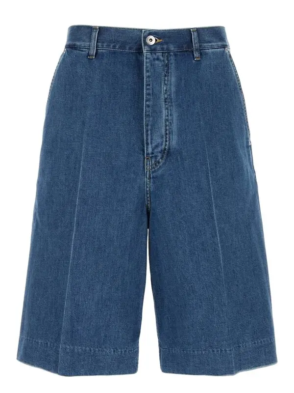 Bottega Veneta Denim Bermuda Shorts - Blue
