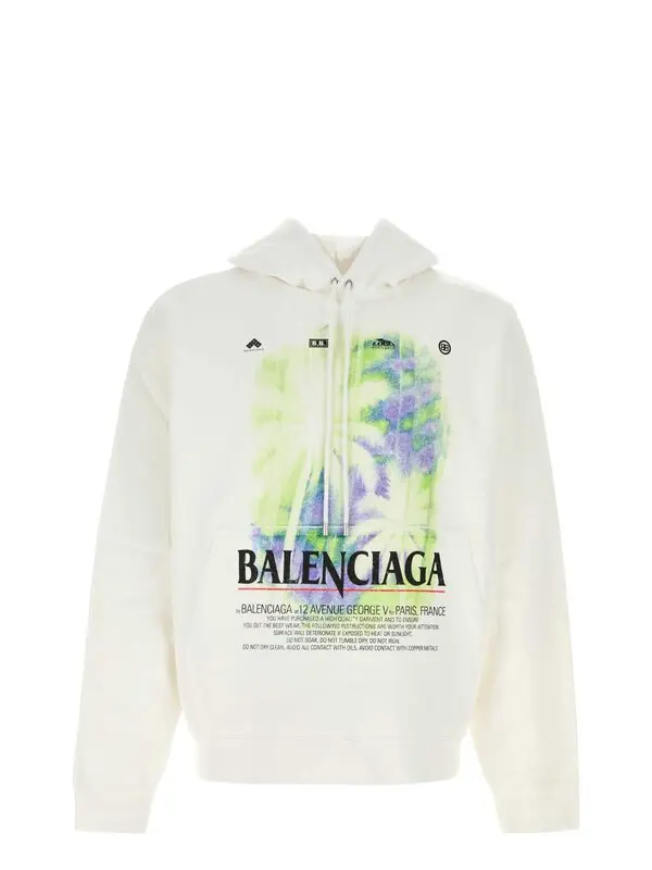 Balenciaga Cotton Oversize Sweatshirt - White