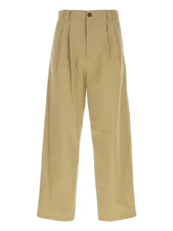 A.p.c. Khaki Cotton Ricky Pant - Green