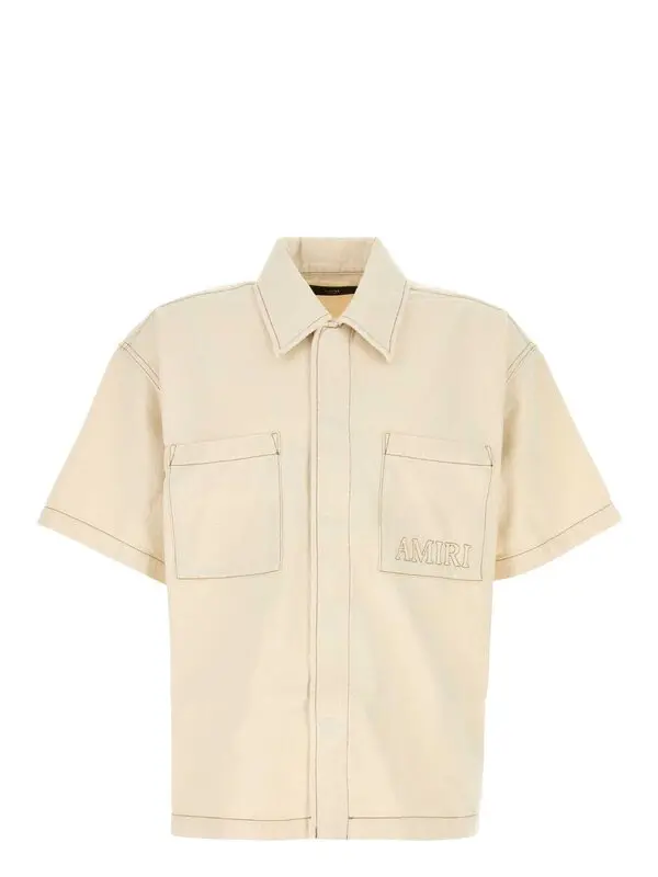 Amiri Ivory Denim Shirt - White