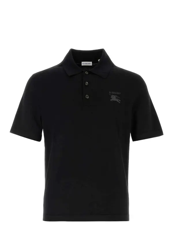 Burberry Wool Polo Shirt - Black
