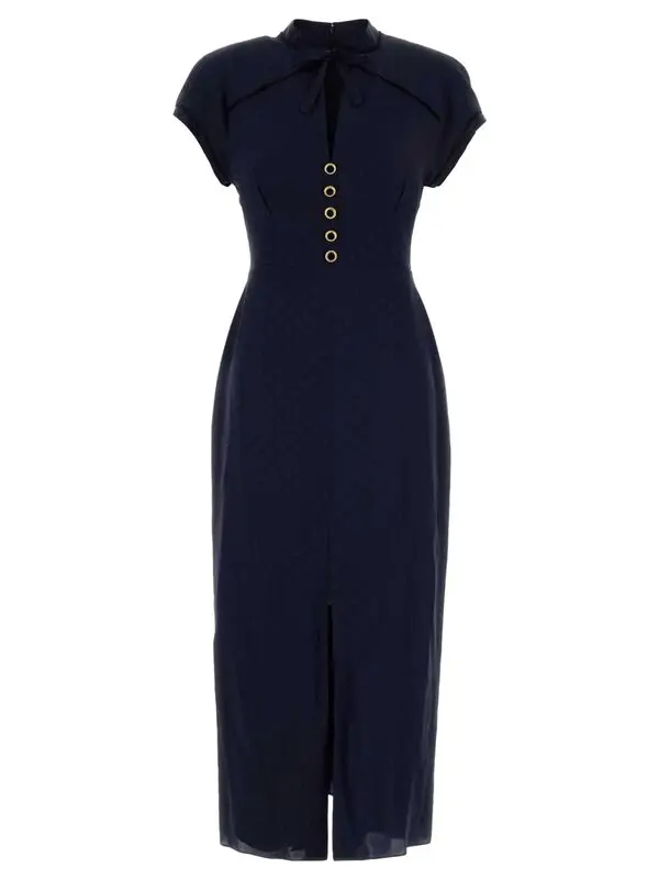 Alessandra Rich Silk Dress - Blue