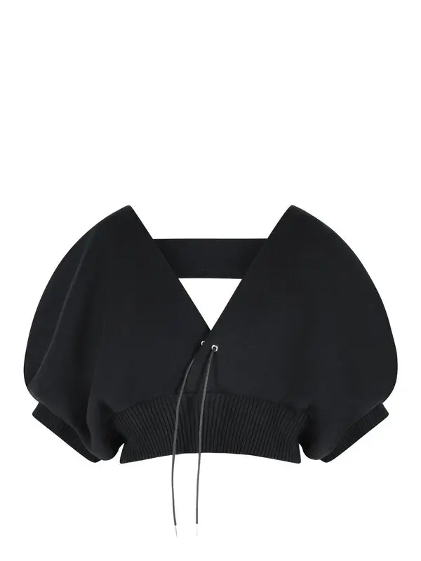 Sacai Cashmere Blend Top - Black