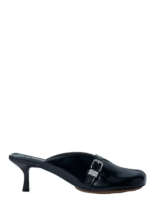 GANNI Sue Heeled Mules - Black