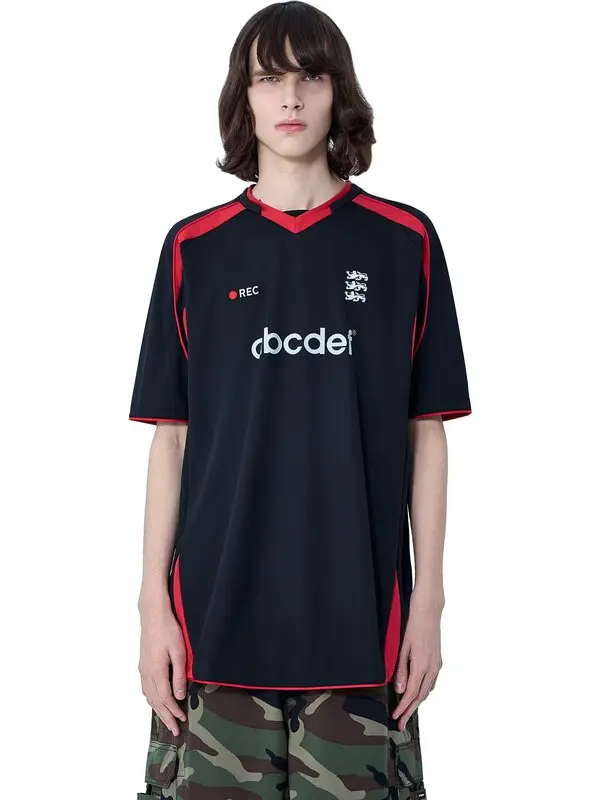 Vetements Alphabet Football Jersey T-shirt - Black