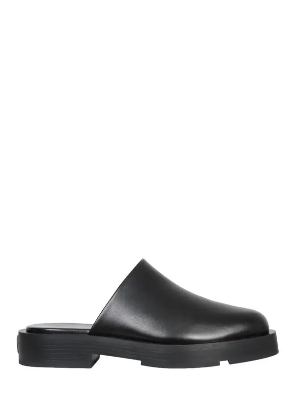 Givenchy Leather Squared Mules - Black
