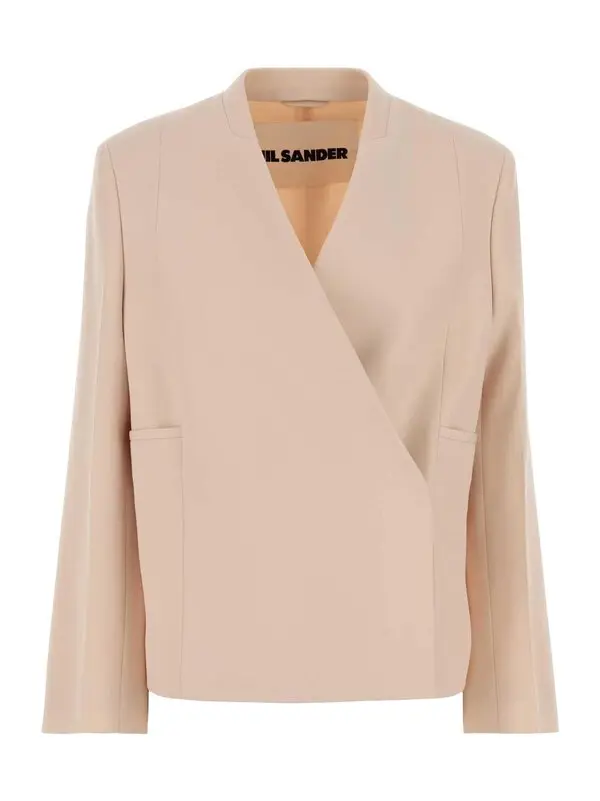 JIL SANDER Pastel Wool Blazer - Pink