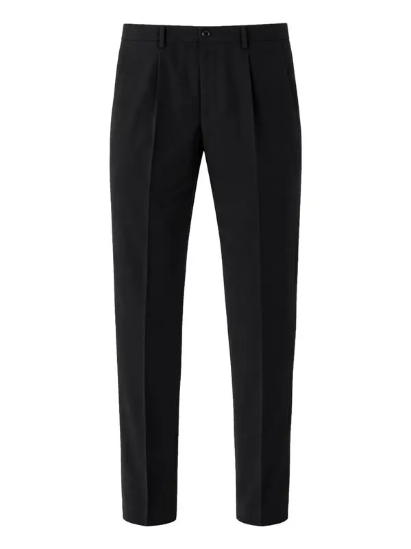 Dolce & Gabbana Straight Wool Pants - Black