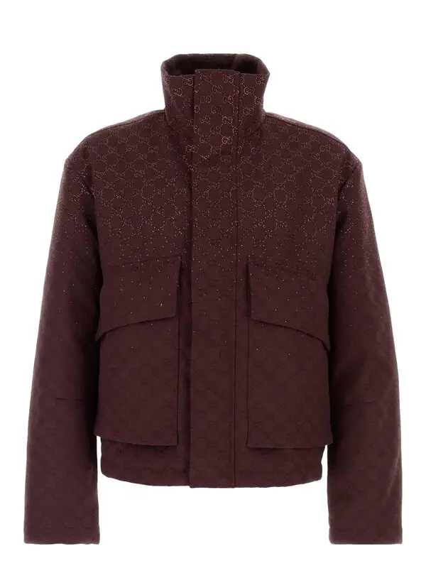 Gucci Gg Fabric Padded Jacket - Red