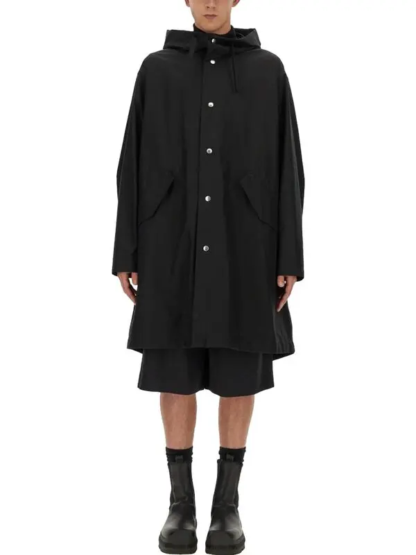 JIL SANDER Parka With Logo - Black