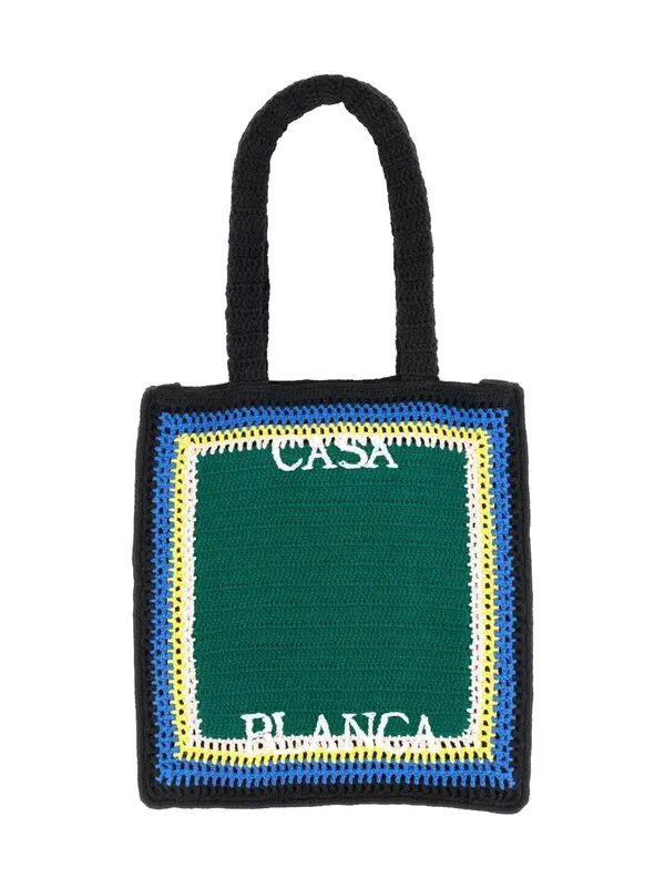 Casablanca Crochet Tote Bag - Green
