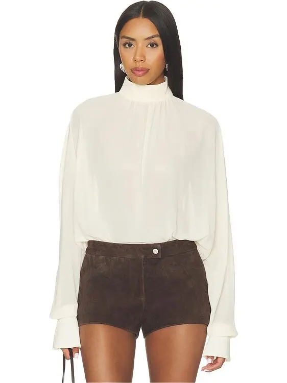 SEROYA Farran Blouse In Ivory - Eggshell