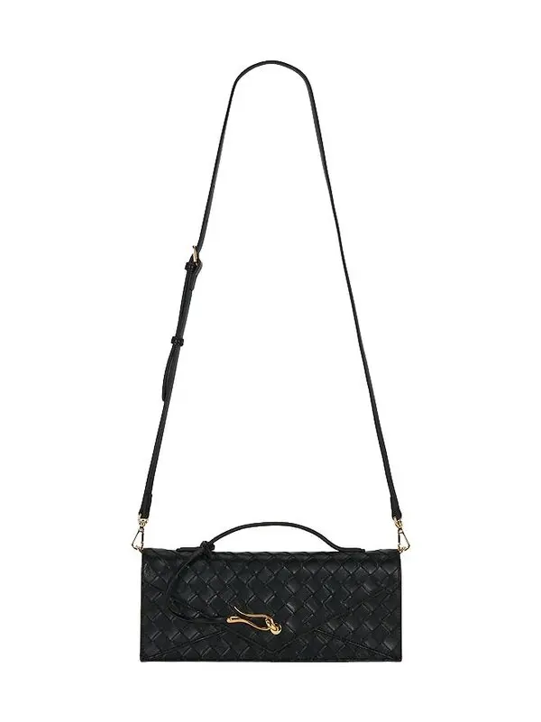 Jw Pei Celeste Woven Textured Envelope Top Handle Bag - Black