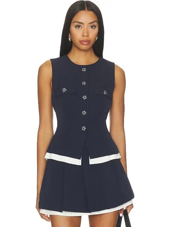 Astr The Label Kelson Waistcoat - Navy