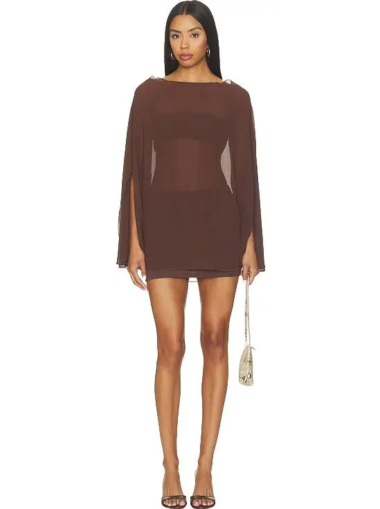 Superdown Danni Poncho Set - Brown