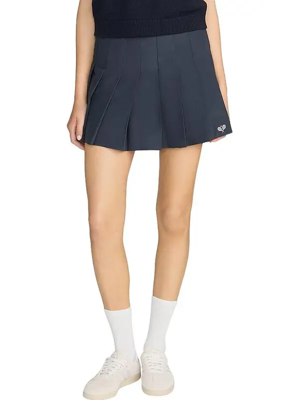 FRAME The Tennis Pleated Skirt - Navy Multi