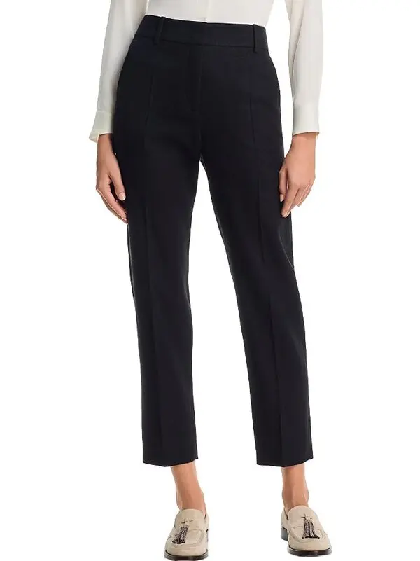 Eleventy New York Wool And Cashmere Slim Fit Pants - Black