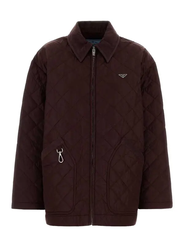 Prada Re-nylon Quilted Jacket - Purple