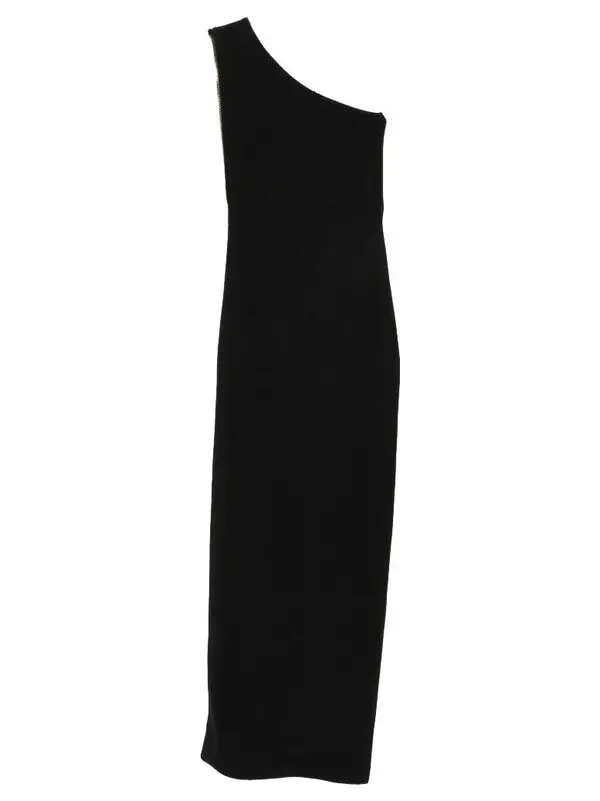 Elisabetta Franchi One-shoulder Long Dress - Black
