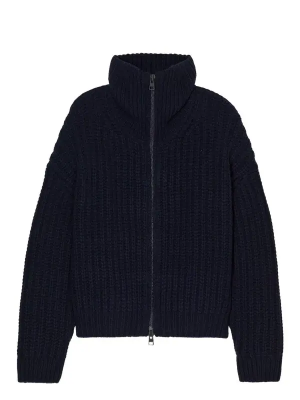 Closed Wool Cardigan - Blue