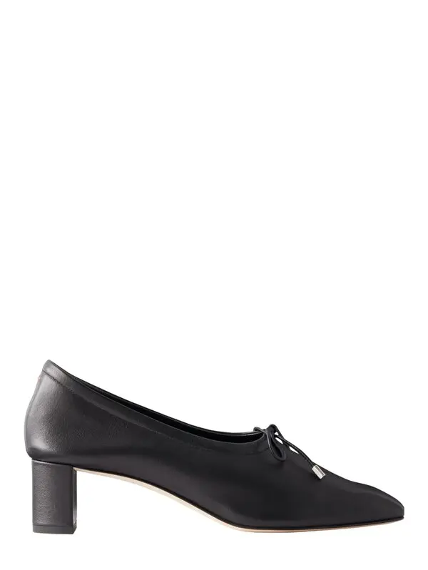 AeydĒ Narissa Leather Heeled Pumps - Black