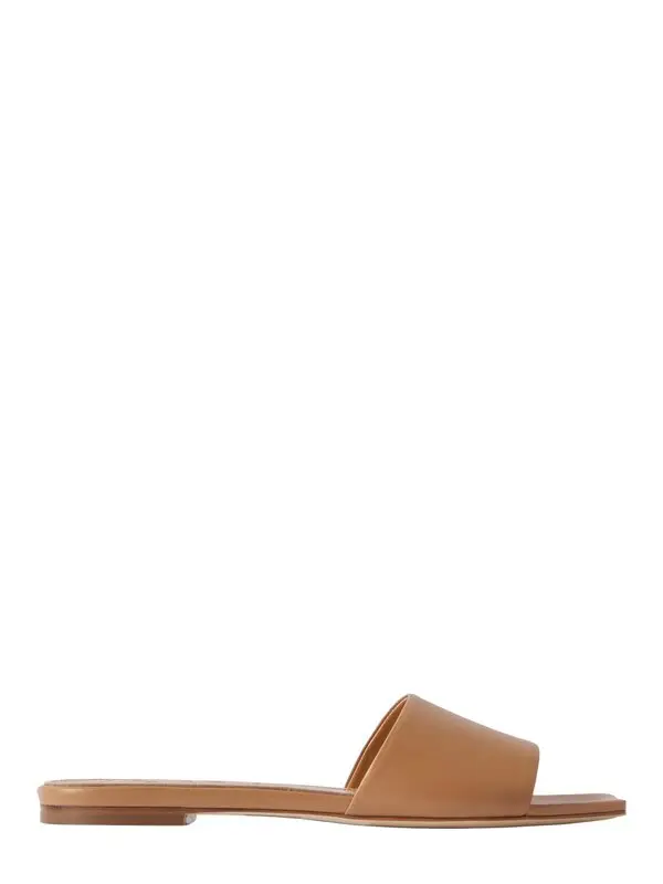 AeydĒ Anna Leather Slides - Brown