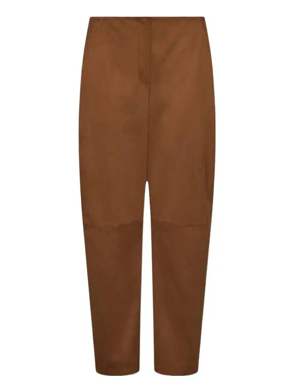 Marella Velvet-texture Stretch Knit Trousers - Brown