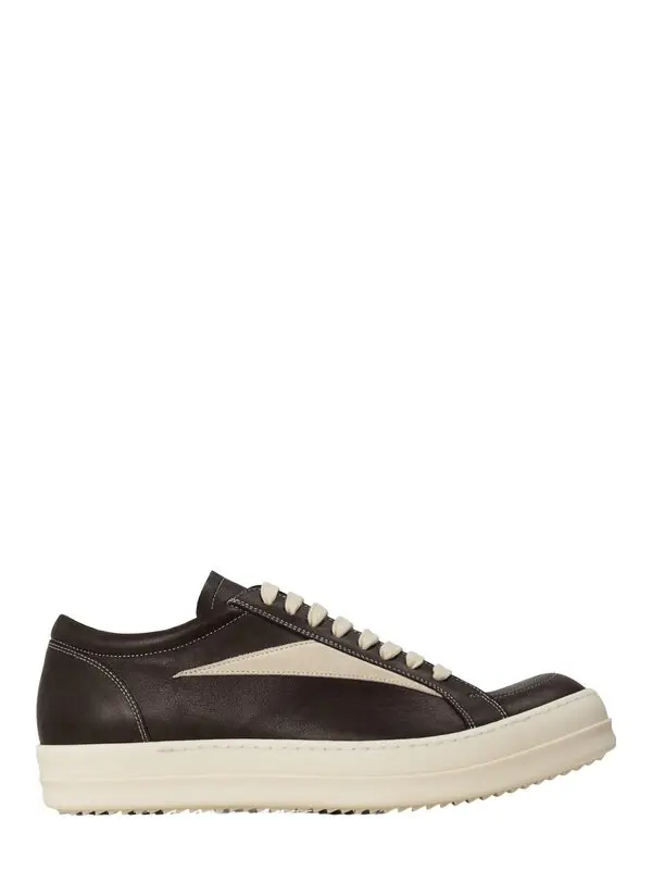 Rick Owens Leather Platform Sneakers - Nude