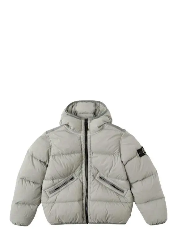 Stone Island Hooded Nylon Down Jacket - No