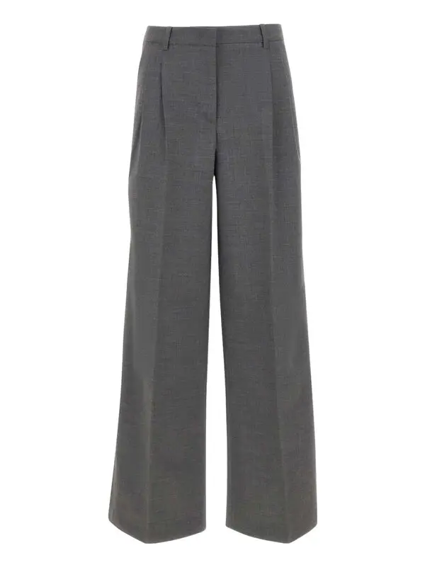 THE GARMENT Grand Pleated Wide-leg Trousers - Grey