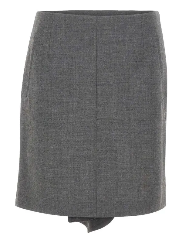 THE GARMENT Grand Slip Draped Mini Skirt - Grey