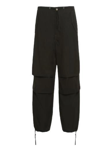 DION LEE Mid-rise Drawstring Trousers - Black