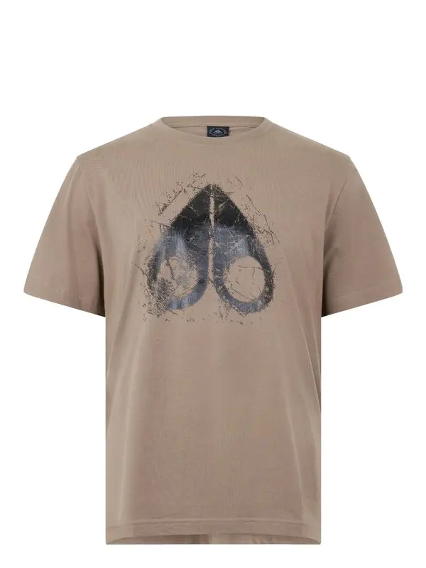 Moose Knuckles Heartprint Tshirt - Nude