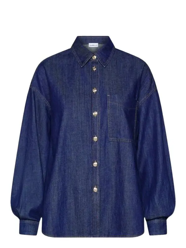 Marella Long-sleeve Button-down Shirt - Blue