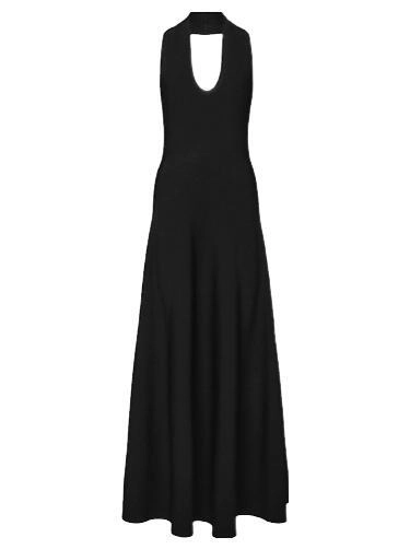 Khaite Deepv Neck Dress - Black