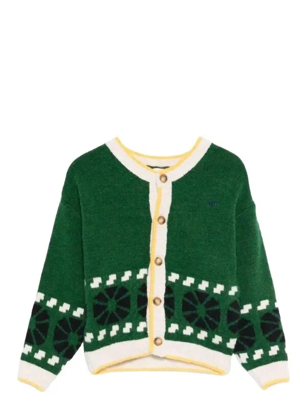 BOBO CHOSES Kaleidoscope Patterned Cardigan - Green