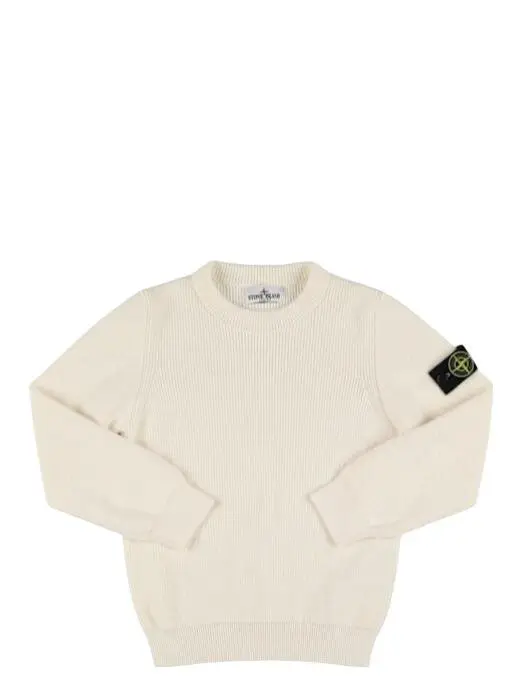 Stone Island Cotton Knit Sweater - White