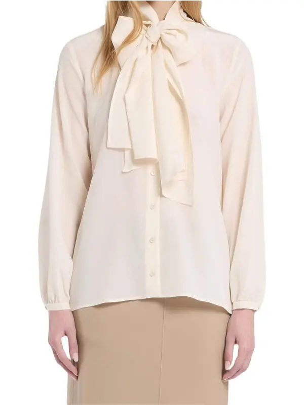 Marella Long-sleeve Button-up Shirt - Light Brown