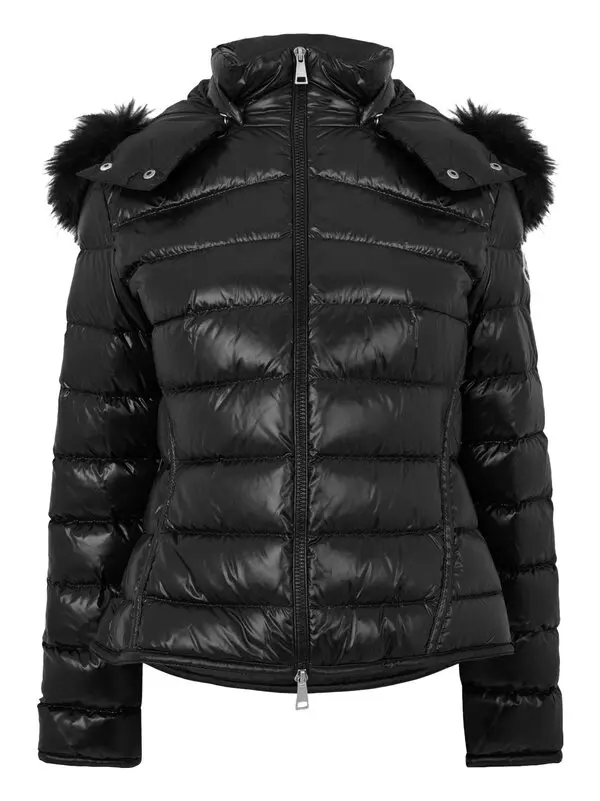 Moncler Glossy Short Down Jacket - Black