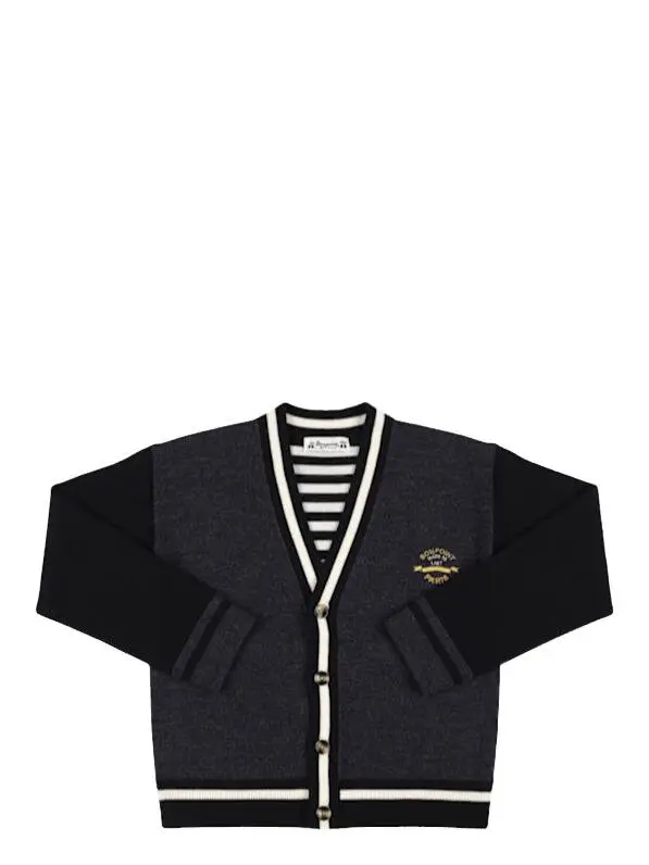 Bonpoint Wool Knit Cardigan - Black