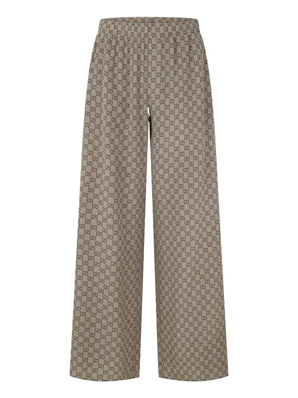 Gucci Monogram Print Trousers - No