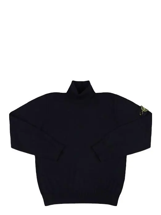 Stone Island Wool Knit Turtleneck Sweater - Black