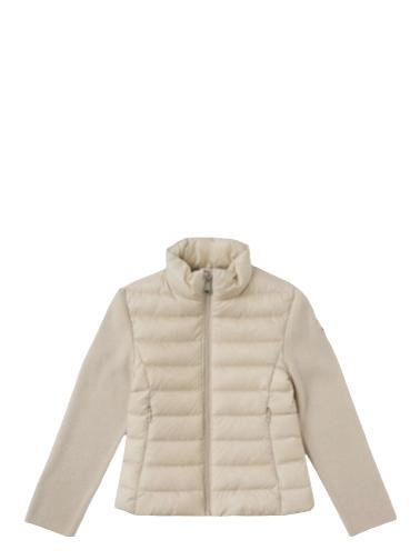 Moncler Padded Wool Zip-up Cardigan - Nude
